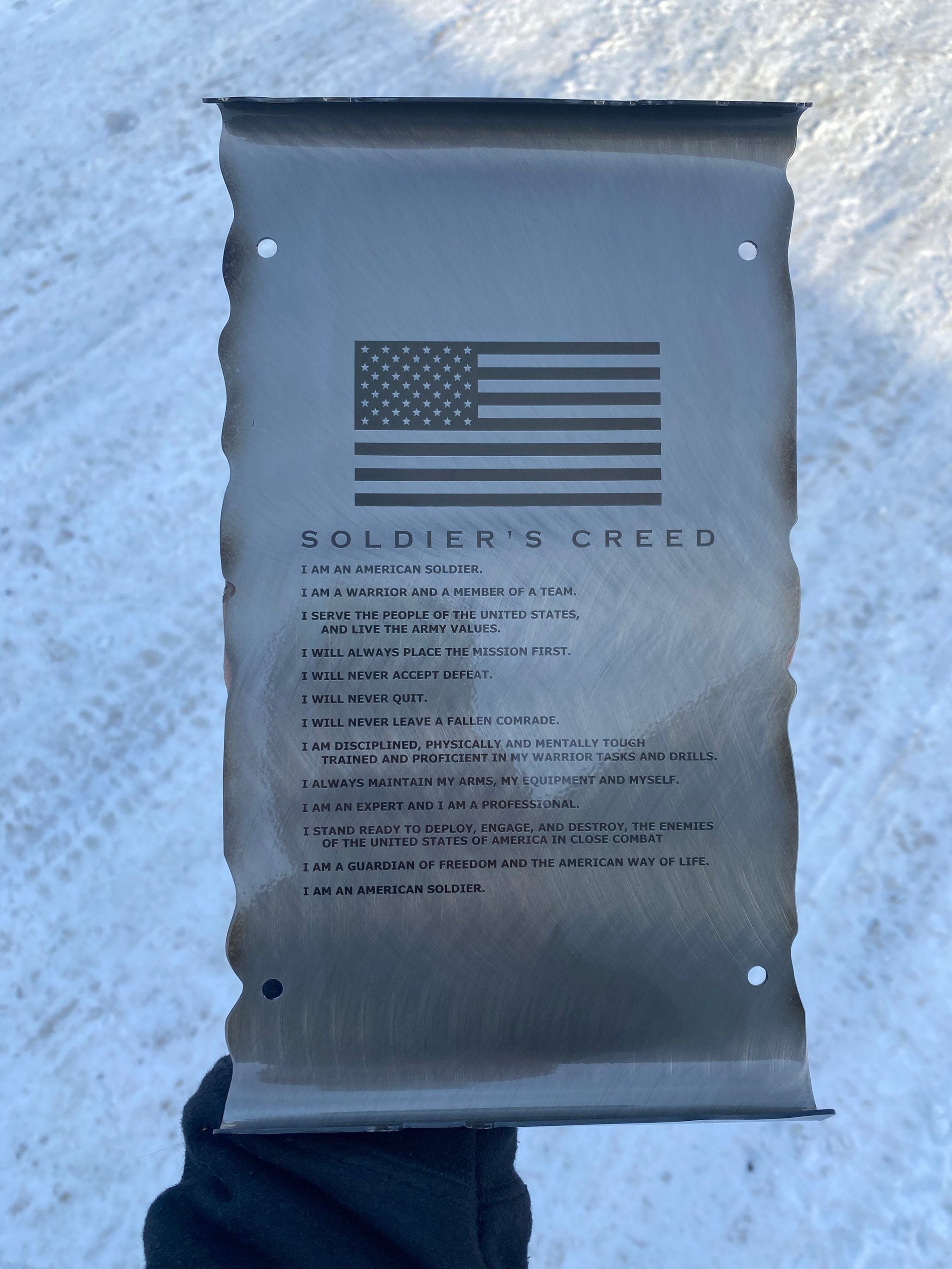 Army Soldier’s Creed Scroll – Metal Wall Art – CnS CnC