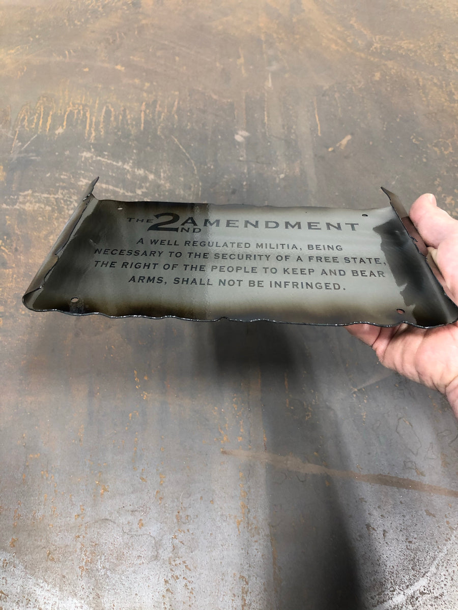 Second Amendment Scroll Metal Sign – CnS CnC