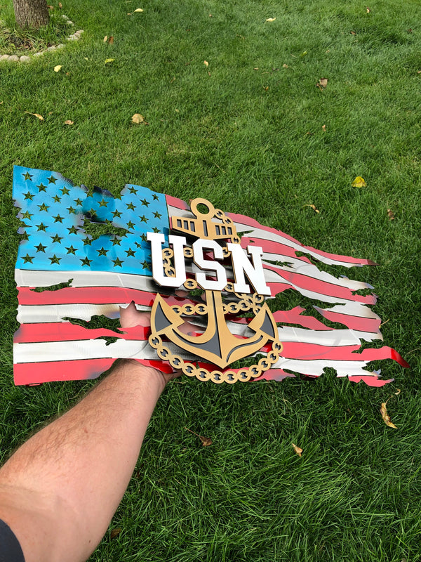 Officially Licensed Navy Chief American Flag | CPO Gift – CnS CnC